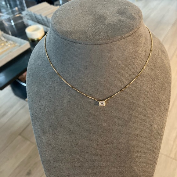 alev jewelry | Jewelry | Alev Emerald Cut Solitaire Necklace | Poshmark